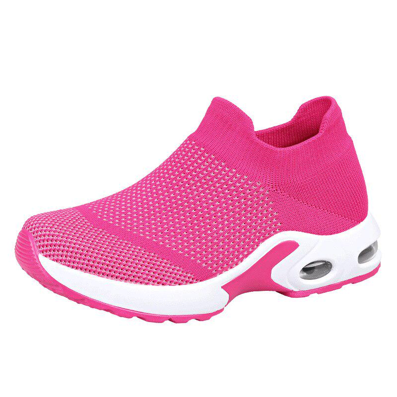 Buy Women Walking Shoes Flat Platform Slip On Mesh Wedge Sneakers ...