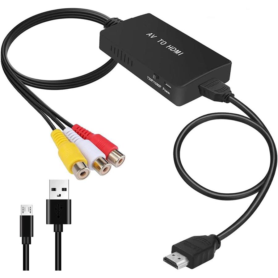 Конвертер RCA в HDMI, адаптер композитного сигнала в HDMI. Поддержка ...