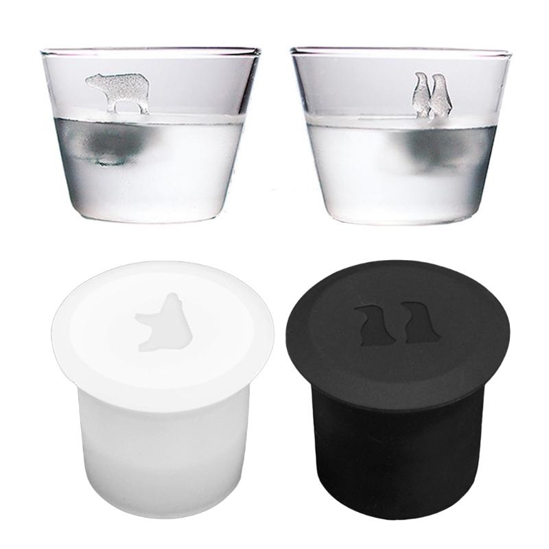 Buy 3D Animal Ice Cube Mold Silicone Freezer Lion & Hippo Cup Eco ...