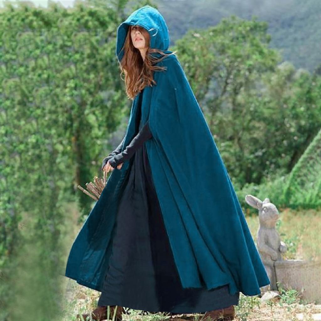 💰Köp billigt online Women Autumn Fashion Solid Hooded Button Cloak ...