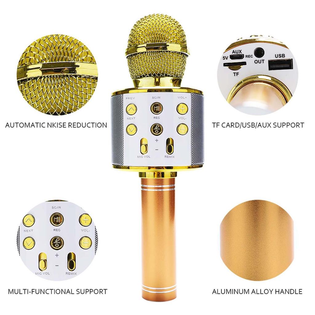 Buy New WS858 Handheld Bluetooth Wireless Karaoke KTV Party Music Singing Microphone at ...