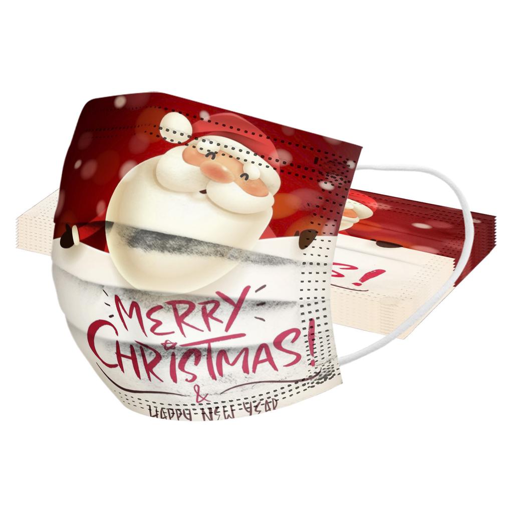 Buy Adult Christmas Mask Disposable Face Mask Industrial 3Ply Ear Loop ...