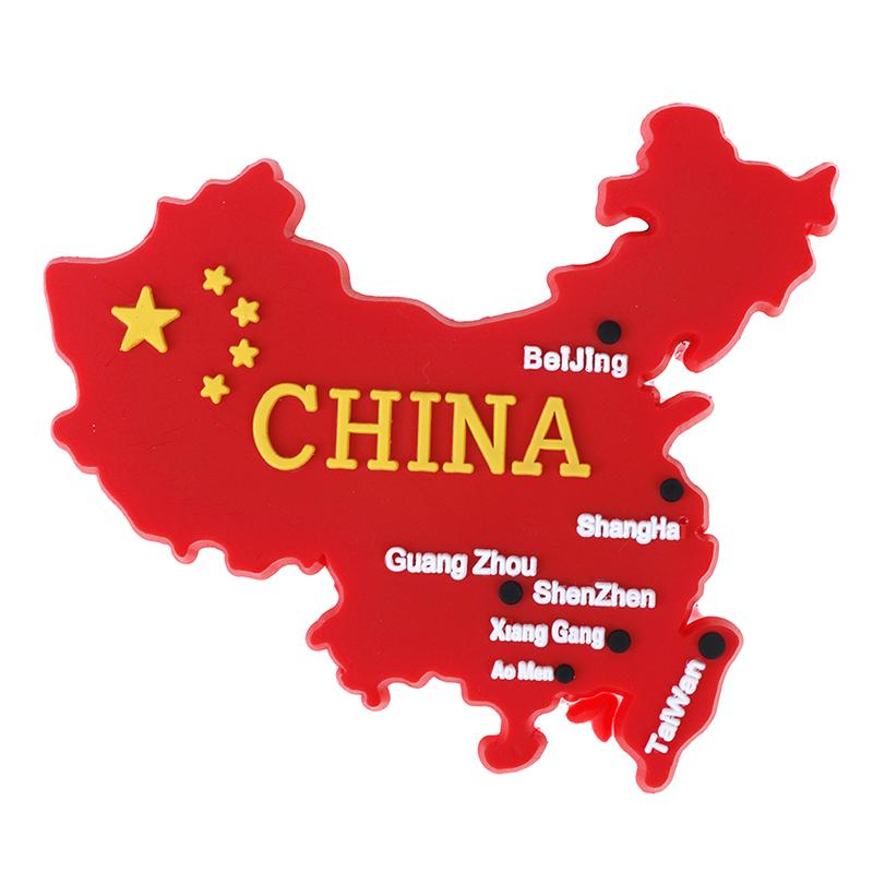 Buy China Flag Map 3D Fridge Magnet Refrigerator Sticker Travel Gift ...