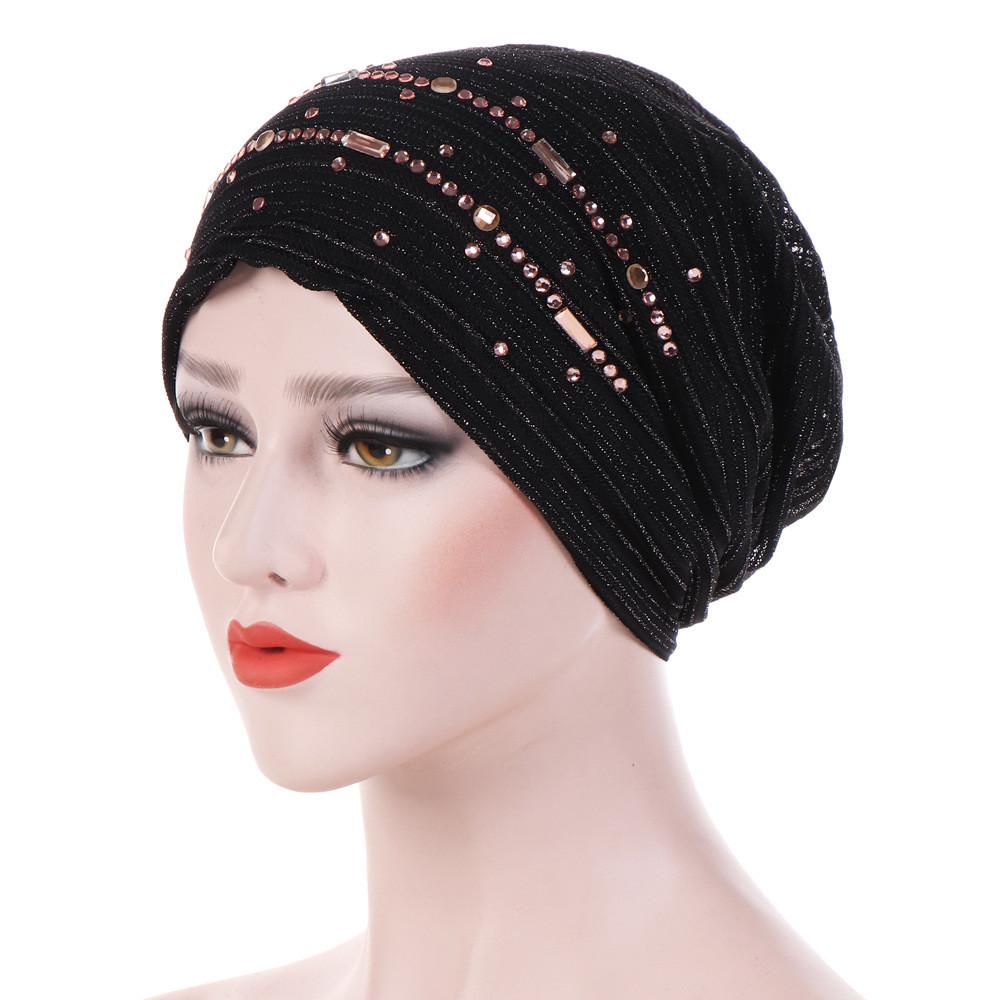 Buy Fashion Women Multicolor Muslim Stretch Turban Hat Scarf Wrap Hijib ...