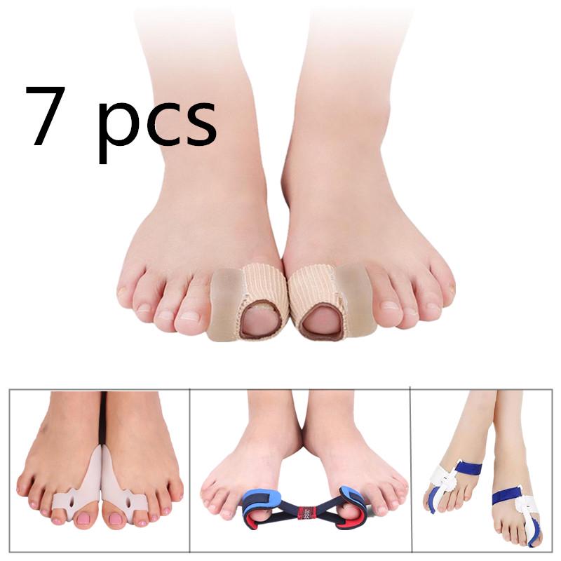7 Pcs Hammer Toe Treat Pain Foot Toe Silicone Toe Straighteners ...