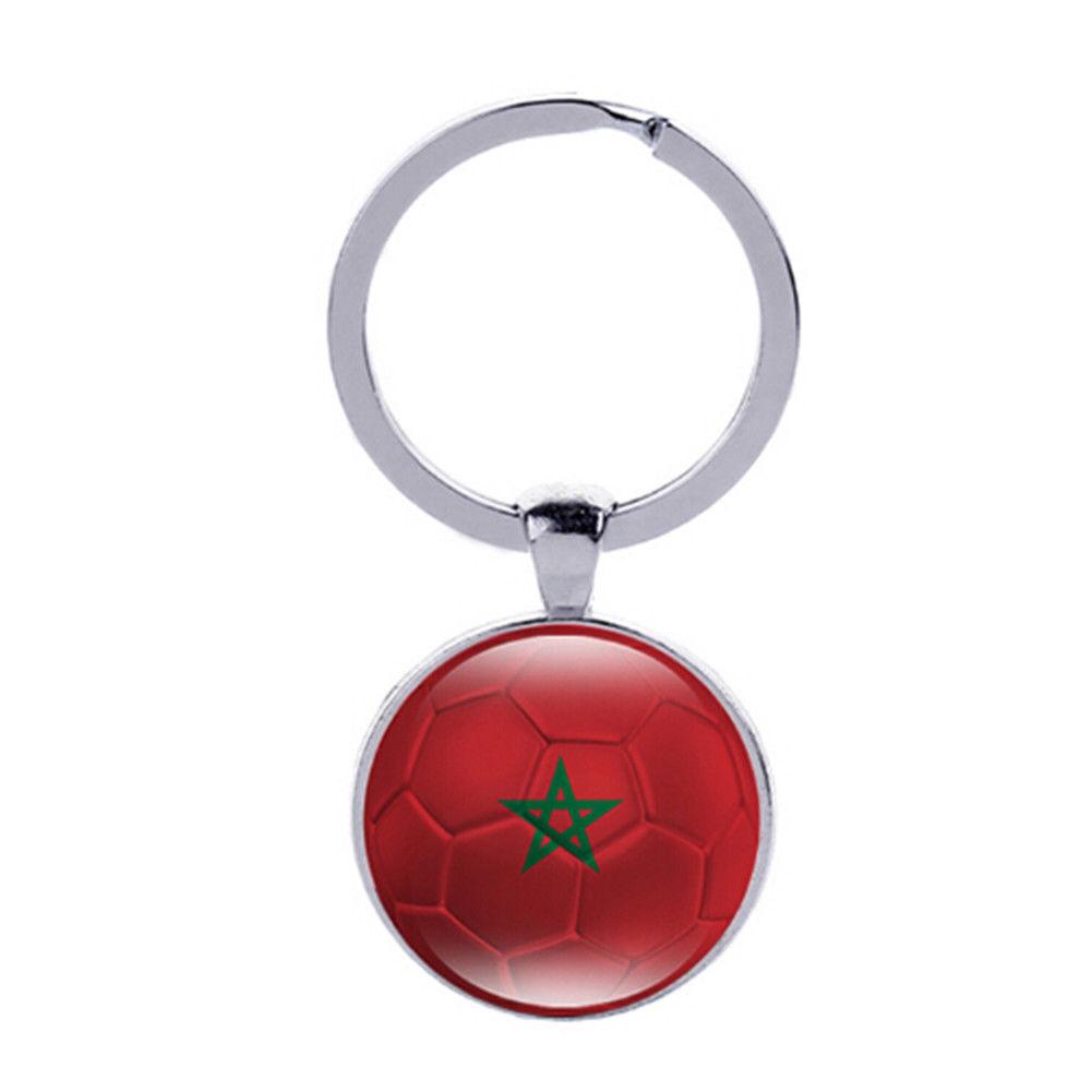 Buy 1Pcs World Cup Football Keychain National Flag Print Car Keyring ...