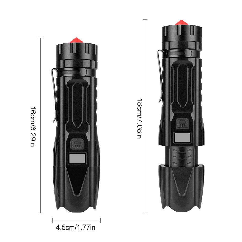 Satın alın LED Flashlight Rechargeable Aluminum Alloy 4 modes Torch ...