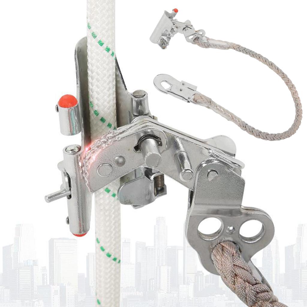 Buy Rope Grab with Lanyard Snap Hook Outdoor Climbing Fall Protection ...
