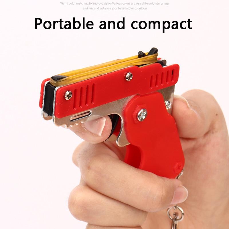 Cheap 1PCS Mini Keychain Gun Rubber Band Gun Toy Gun Shooting Pistol ...