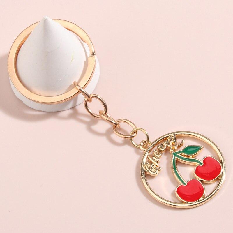 Cute Fruit Keychain Avocado Orange Watermelon Cherry Strawberry Key ...