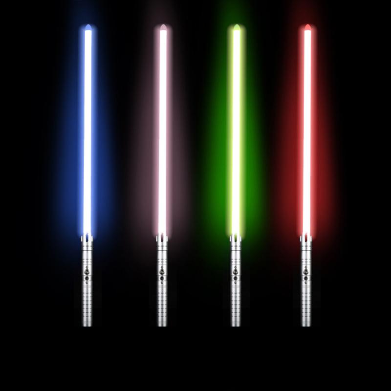 Buy Metal Handle Double-edged Lightsaber Cosplay RGB 7 Colors Change ...