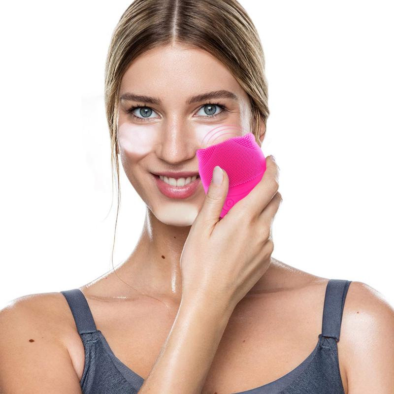 Silicone Facial Cleansing Brush Electric Face Washing Device uygun ...