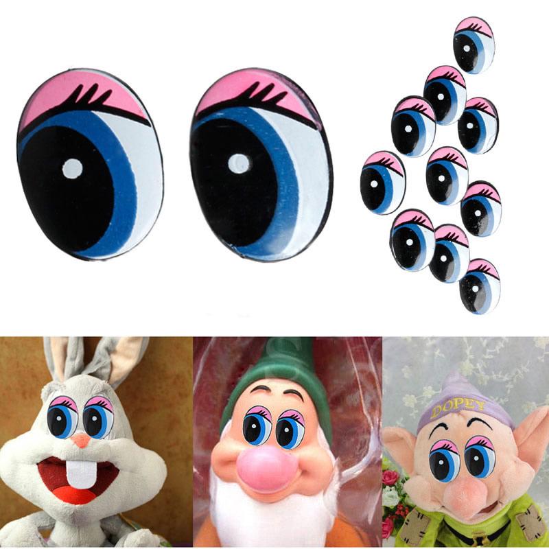 Koupit 5 Pairs(10Pcs) Oval Blue Safety Plastic Eyes Toy Puppets Dolls ...