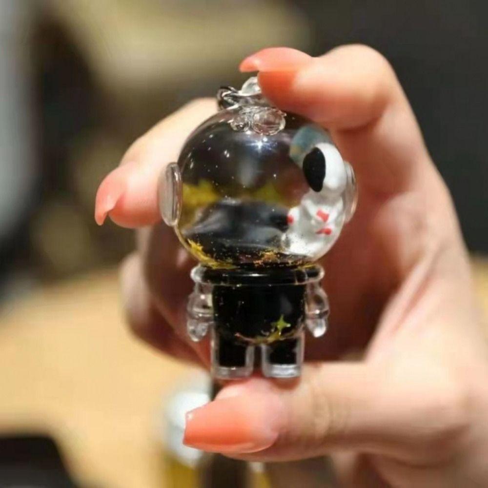 Buy Chain Charms Liquid Oil Keyring Space Astronaut Key Ring Floating ...