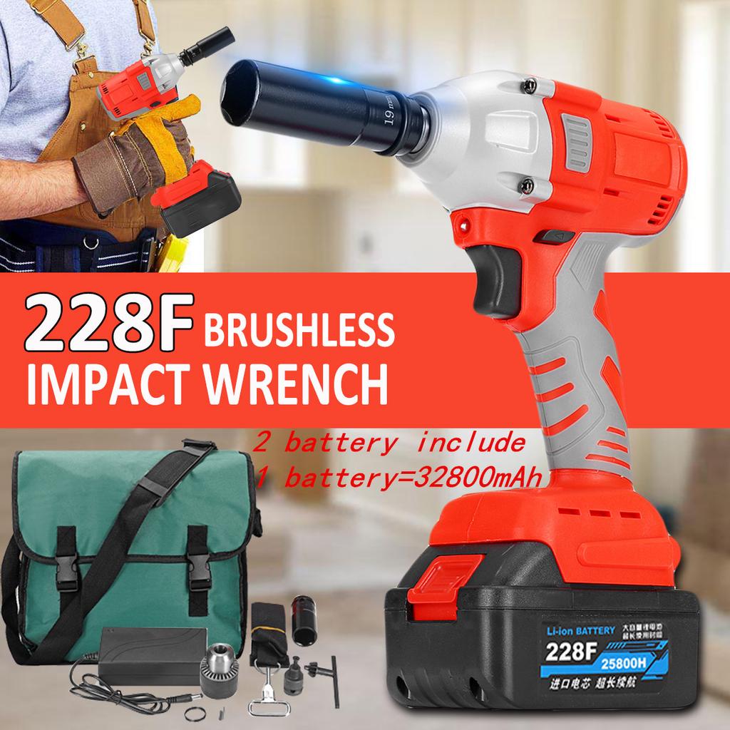 Buy 188/228/288F 1/2Inch Brushless Cordless Drill Impact Wrench Driver ...