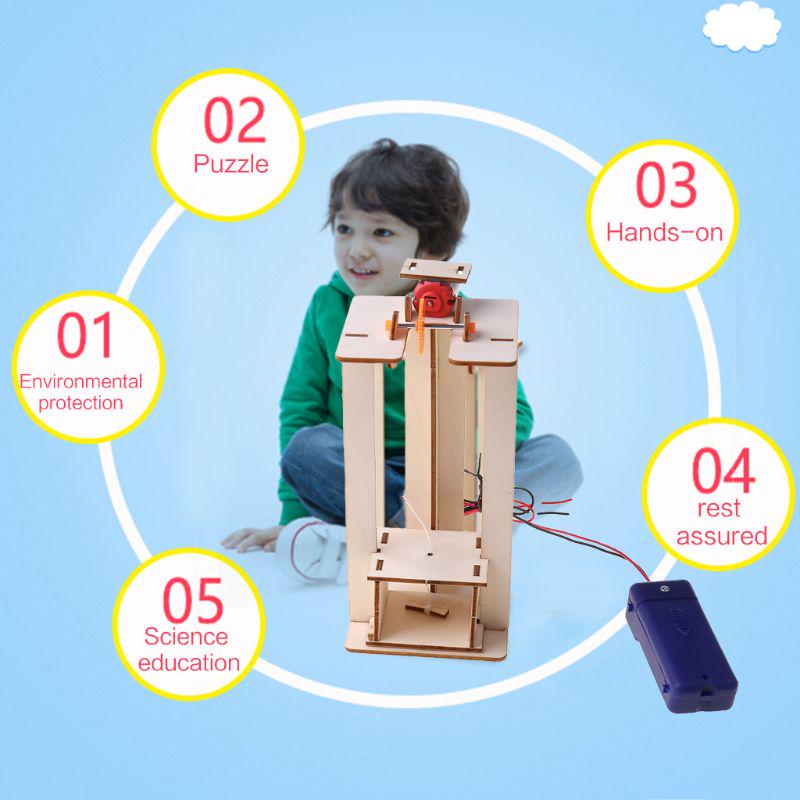 Buy DIY Electric Elevator Lift Model Children Boy Toys Science ...