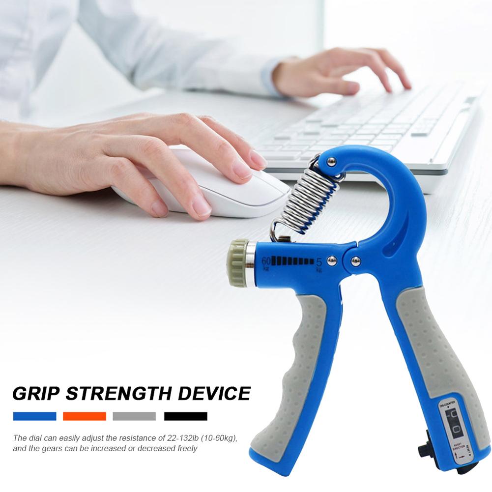 Buy R-Shaped Adjustable Hand Grip Sports Strength Countable Exercise ...