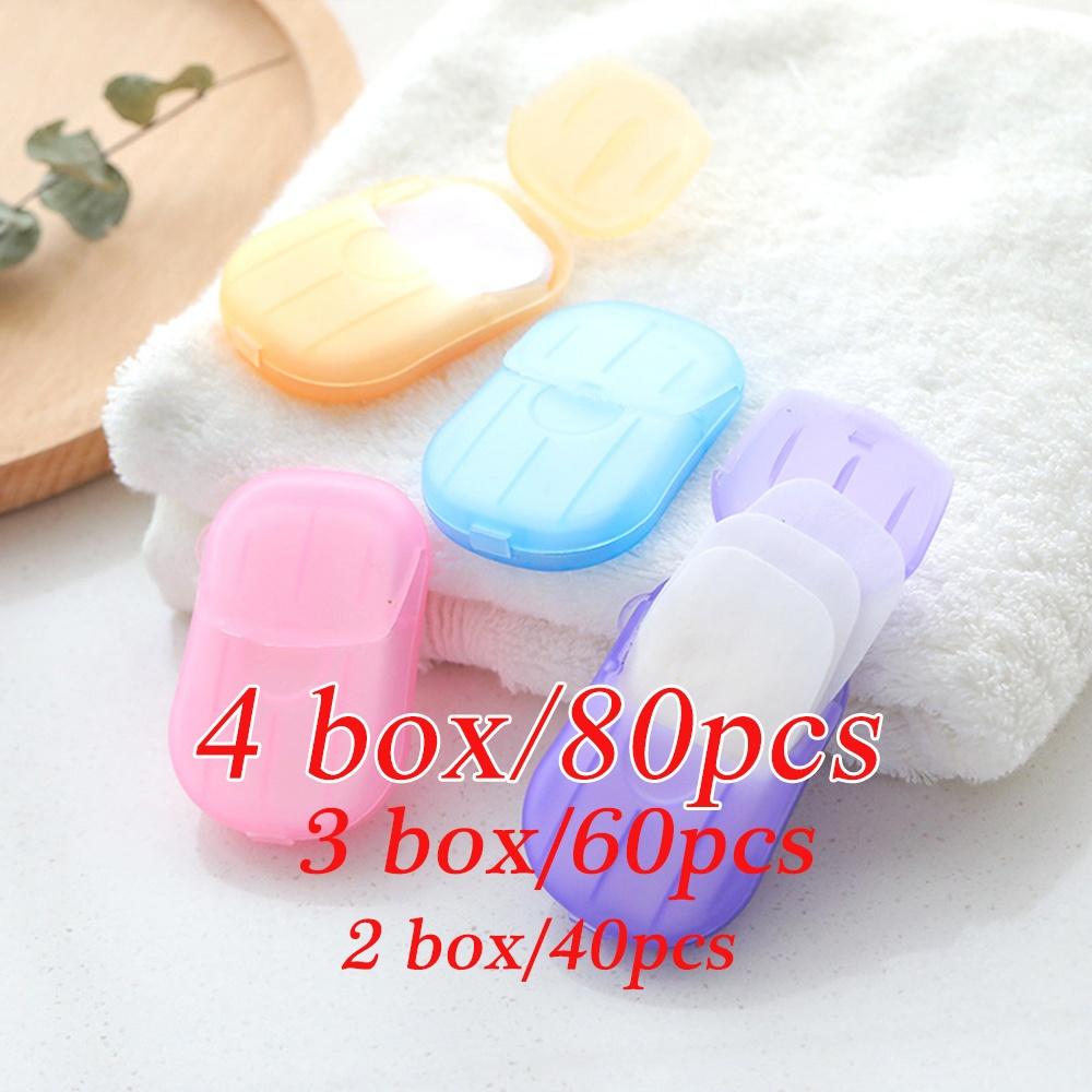 Buy 40pcs Travel Portable Disposable Soap Flakes with Storage Box ...