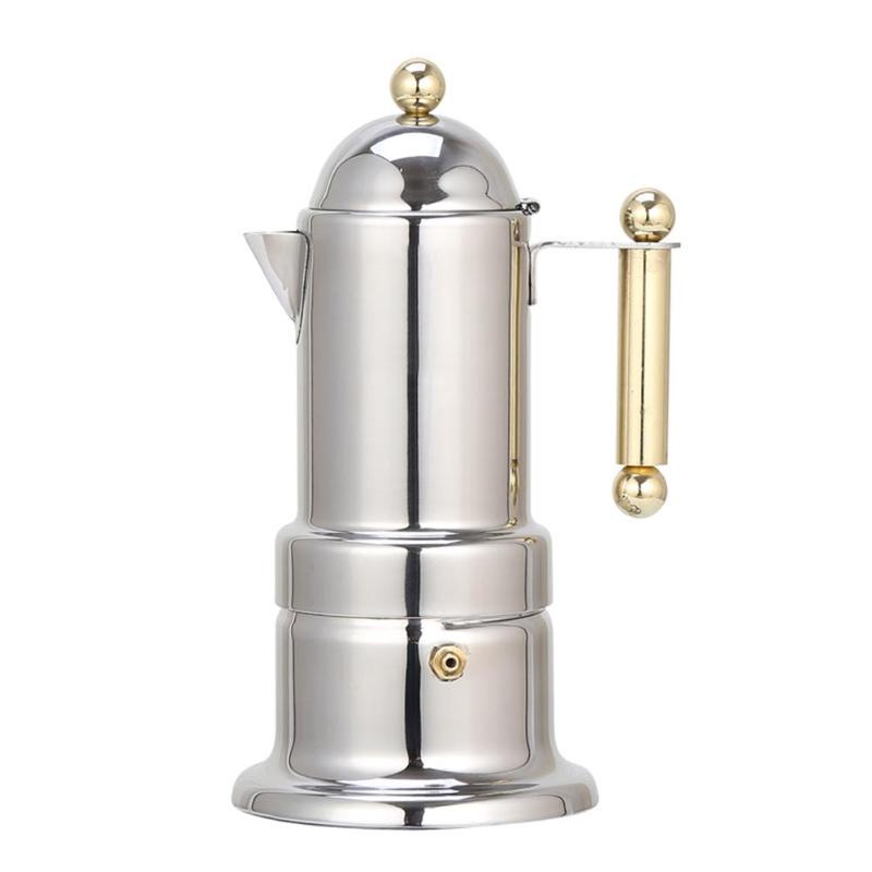 Stainless Steel Coffee Pot Moka Coffee Maker Teapot Mocha Stovetop ...