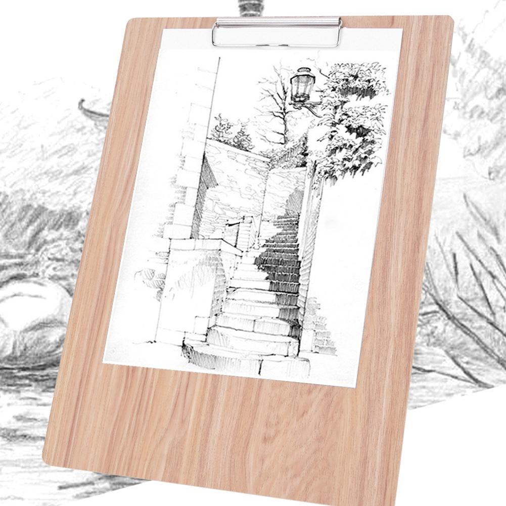 8K Wooden Sketching Clipboard Metal Clip Art Student Drawing Writing ...