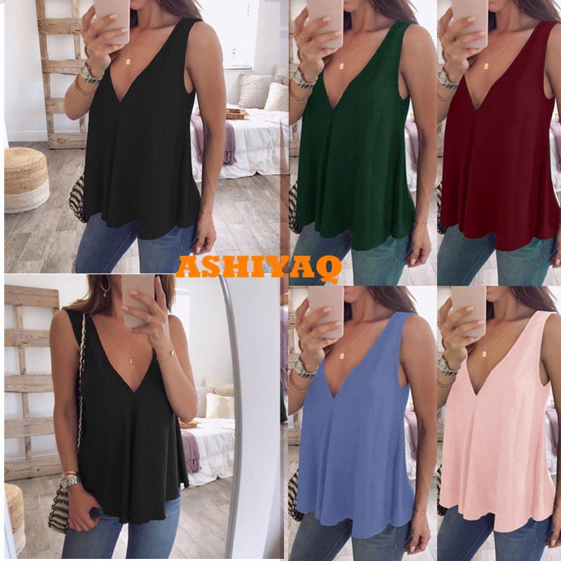 Buy Plus Size Womens V Neck Sexy Tank Tops Cami Vest at affordable ...
