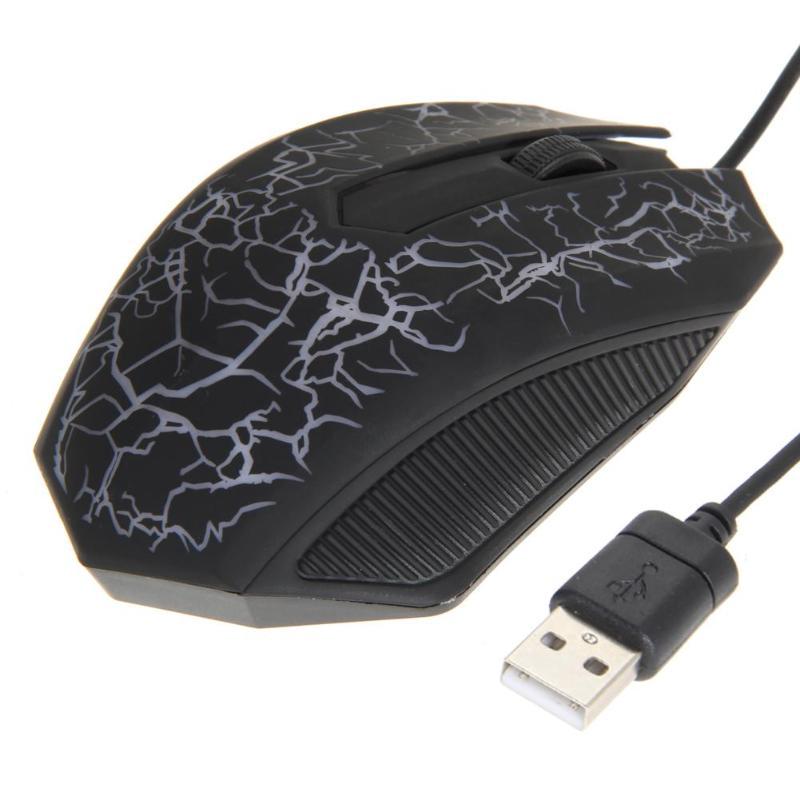 Buy USB Mouse 3 Buttons Optical Gaming Game Mouse 7 Colors LED for PC ...