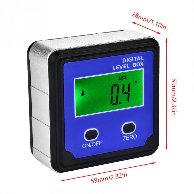 Buy Digital Inclinometer Spirit Level Box Protractor Angle Finder Gauge ...
