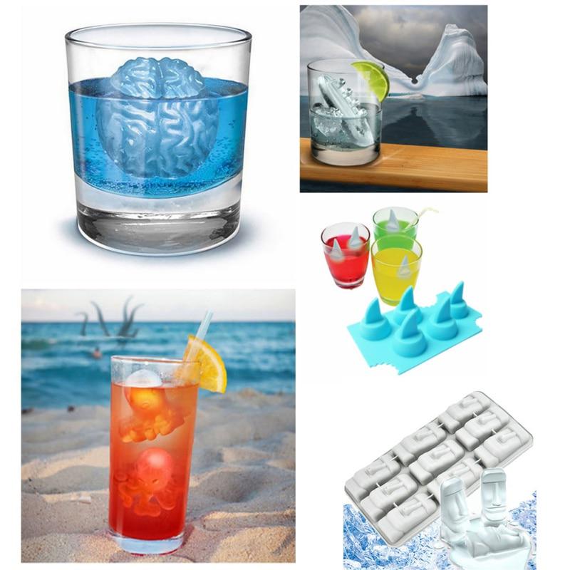 Buy Brain /Titanic Ship /Octopus Ice Cube /Shark Fin Ice Tray /Easter ...