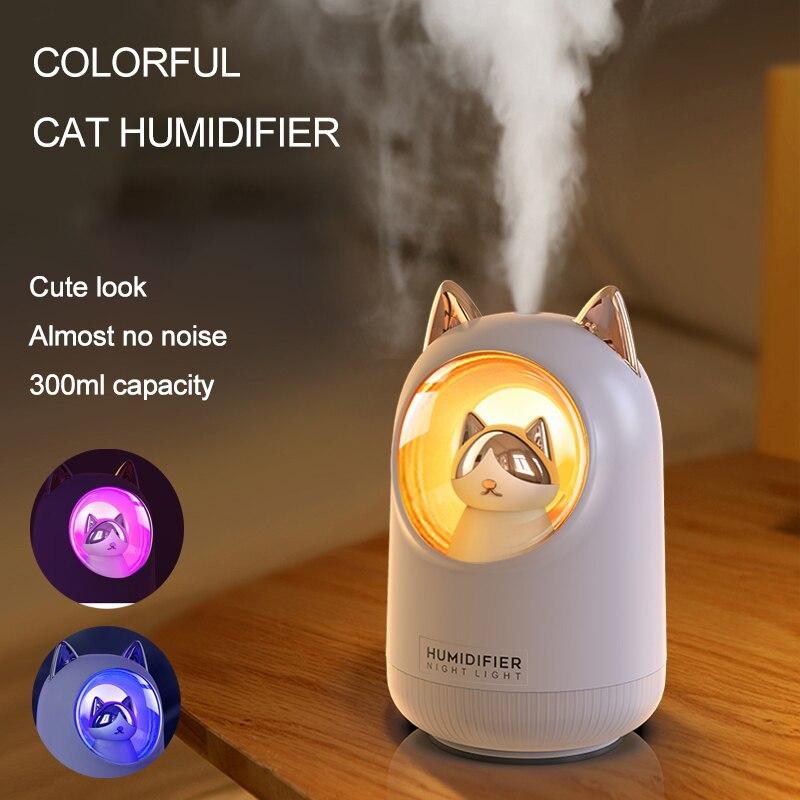 Buy 3 in1 350ML USB Cat Air Humidifier Ultrasonic Cool-Mist Adorable ...