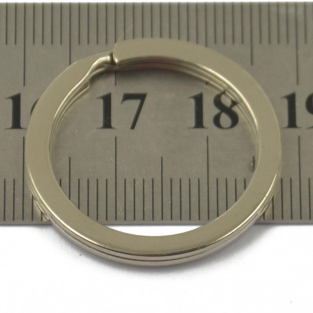 2 x 12pcs Keyring Flat Split Key Rings 28mm Nickel Plated Steel Hoop ...