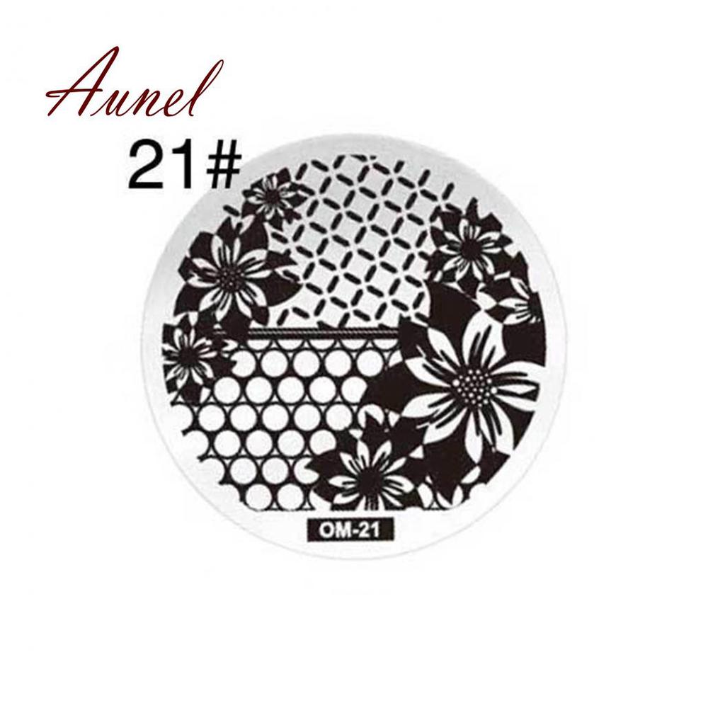 Buy Circular Floral Nail Stamping Plate Diy Polish Nail Tool at ...