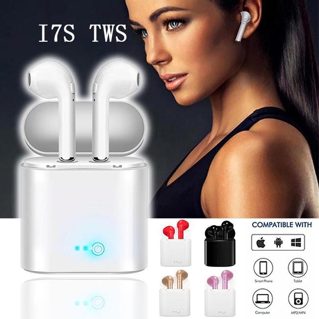 Buy I7S TWS Wireless Bluetooth V5.0 Headphones Headphones with Charging ...