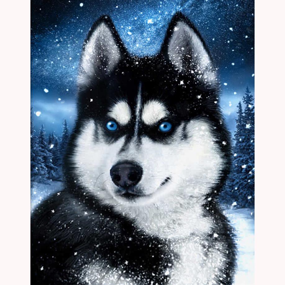 Buy Full 5D Diamond Painting"Lovely Husky” Embroidery Pictures Of ...