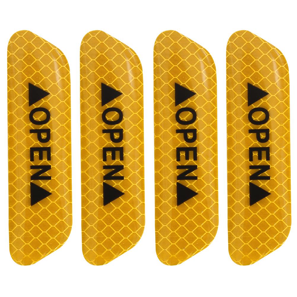 4pcs Car OPEN Reflective Tapes Warning Mark Open Car Door Stickers ...