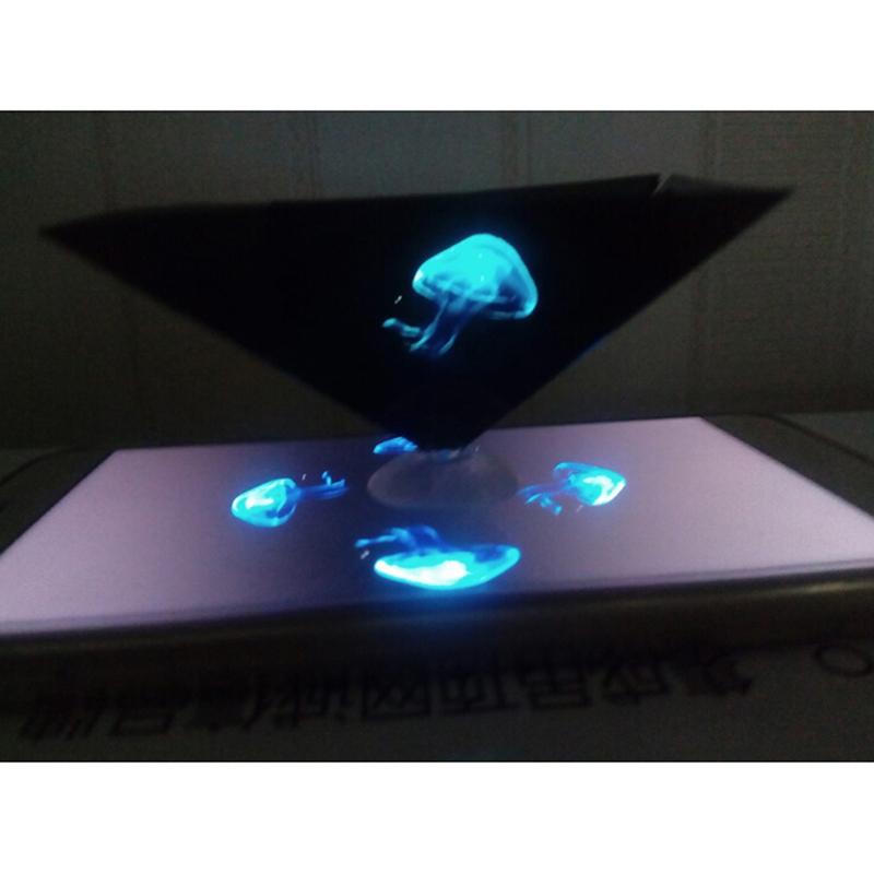 Buy 2Pcs 3D Hologram Pyramid Display Projector Video Stand Universal ...