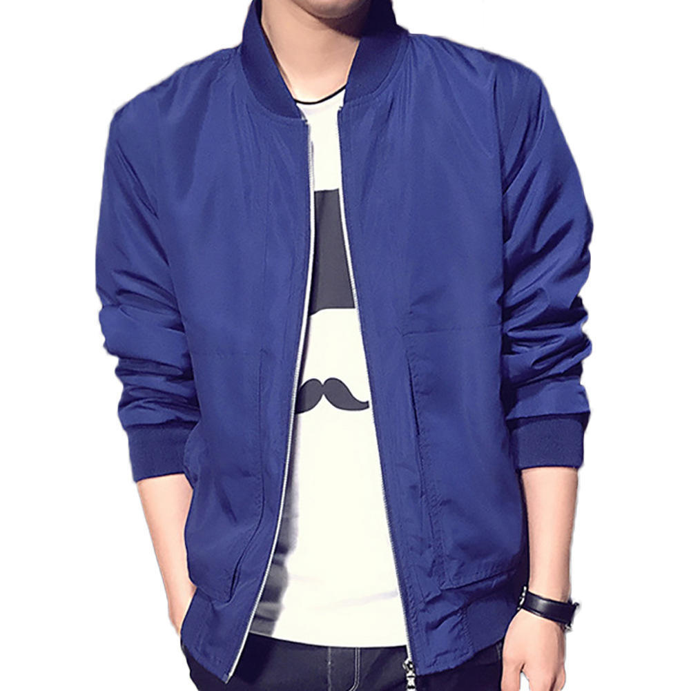 Buy Spring And Autumn Men 'S Solid Color Slim -Fit Jacket Plus Size ...