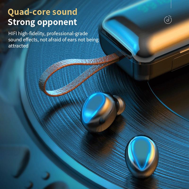 Buy 2020 F9 Pro True Wireless Bluetooth V5.1 Headset HiFi LED Display ...