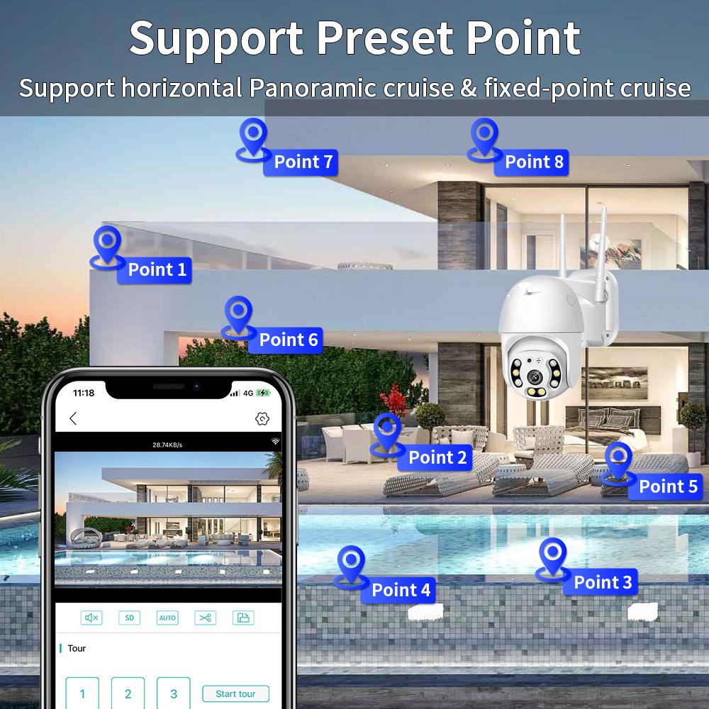 Cheap Tnnian 4G SIM Card Surveillance Camera iCSee 5MP Waterproof ...