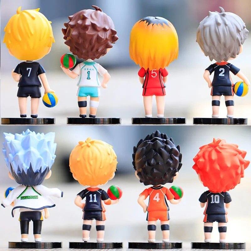 Buy Haikyuu Figure Anime 8pcs/Set Toys Cartoon Shoyo Tobio Kenma Tooru ...