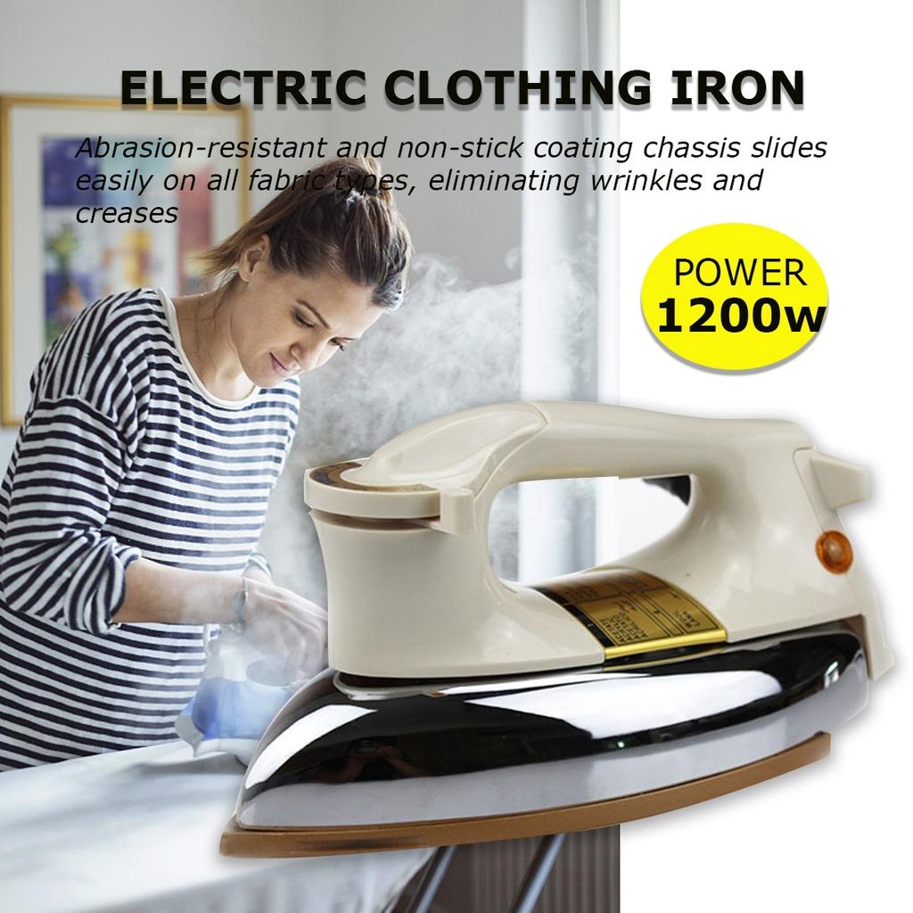 1200W 220v Electric Garment Iron Adjustable Steam Clothing Laundry ...