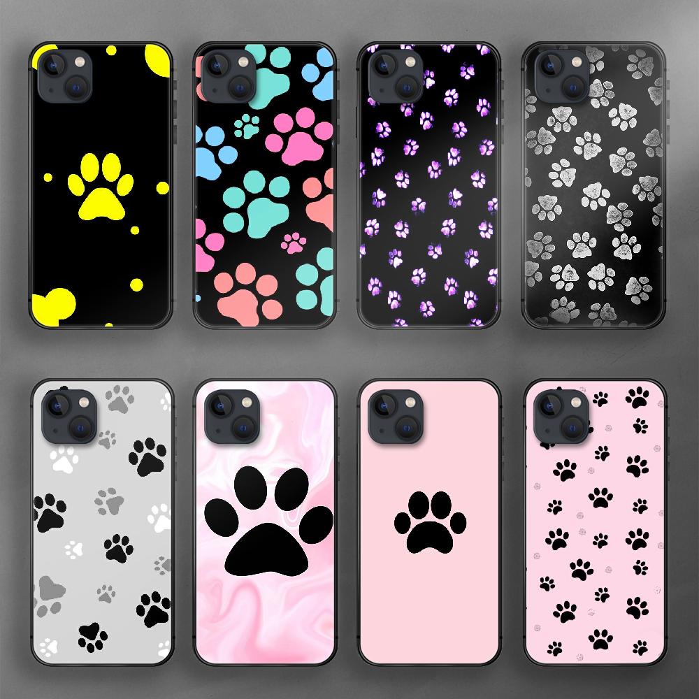 Buy Cute Dog Paw Print Black Phone Case For Iphone Xiaomi Mi Redmi ...