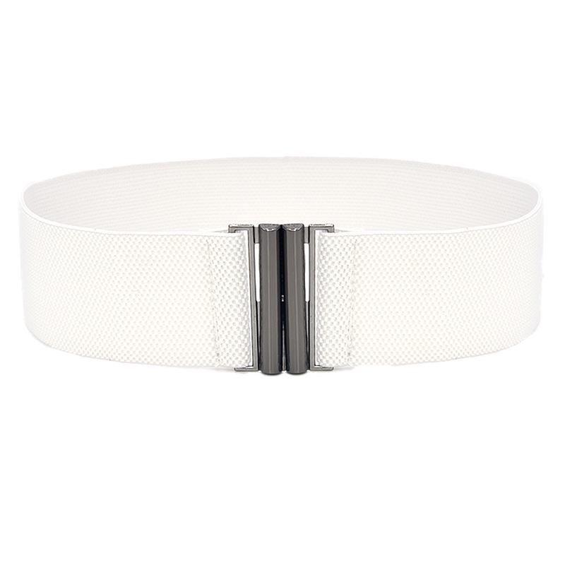 Buy Ladies Elastic Cinch Strap Wide Elastic Belt Buckle Clasp at ...