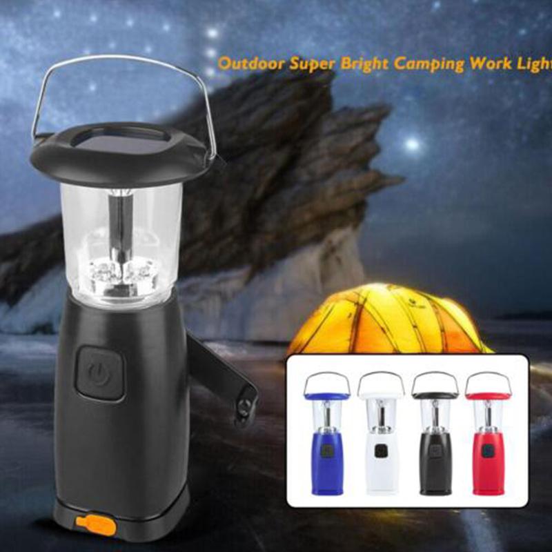 Satın alın PDTO LED Camping Lantern Portable Solar Hand Crank ...