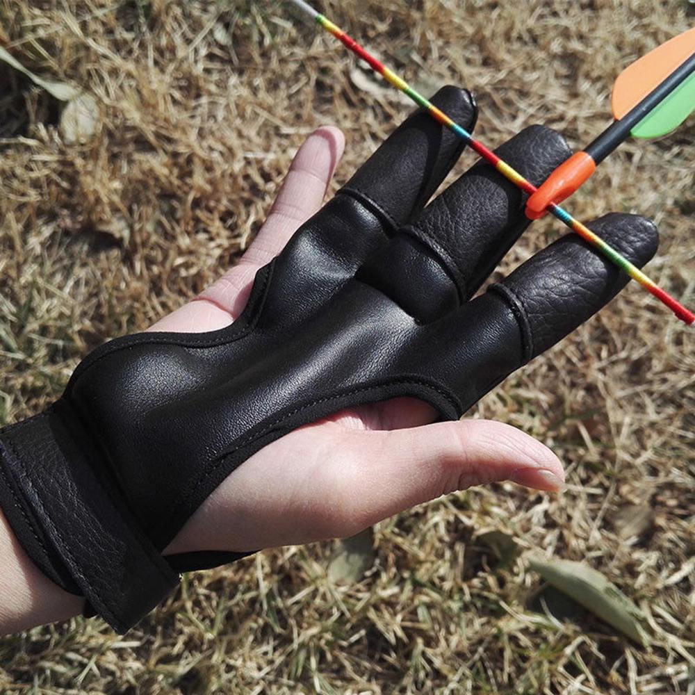 Archery Finger Protector Hand Guard Glove Safety Bow Shooting Hunting ...