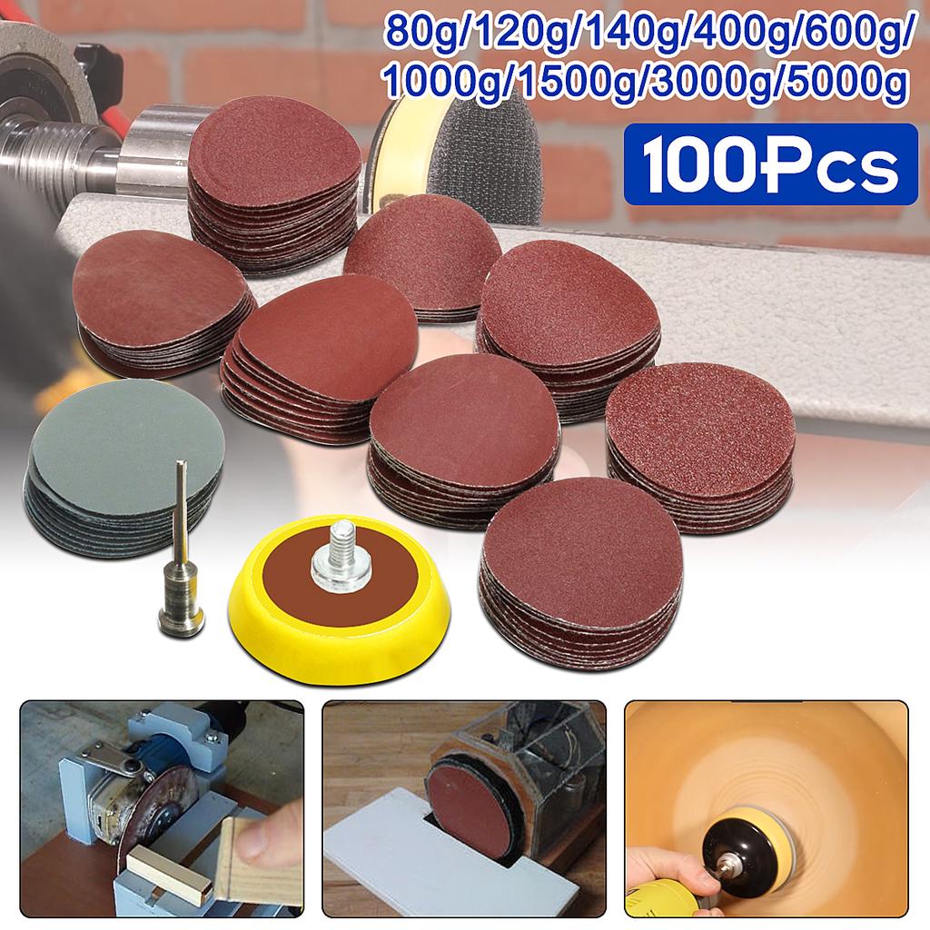 Buy 100pcs 25mm Round Shape Polishing Discs Buffing Wheel Loop Sanding ...