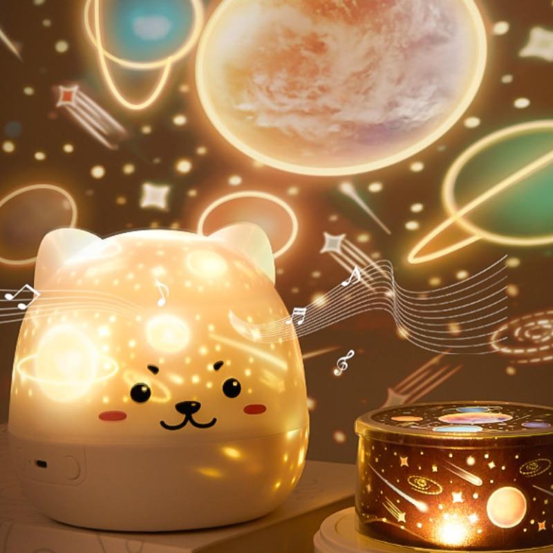 LED Dog Galaxy Light Projector Night Lamp USB Bedroom Living Room ...