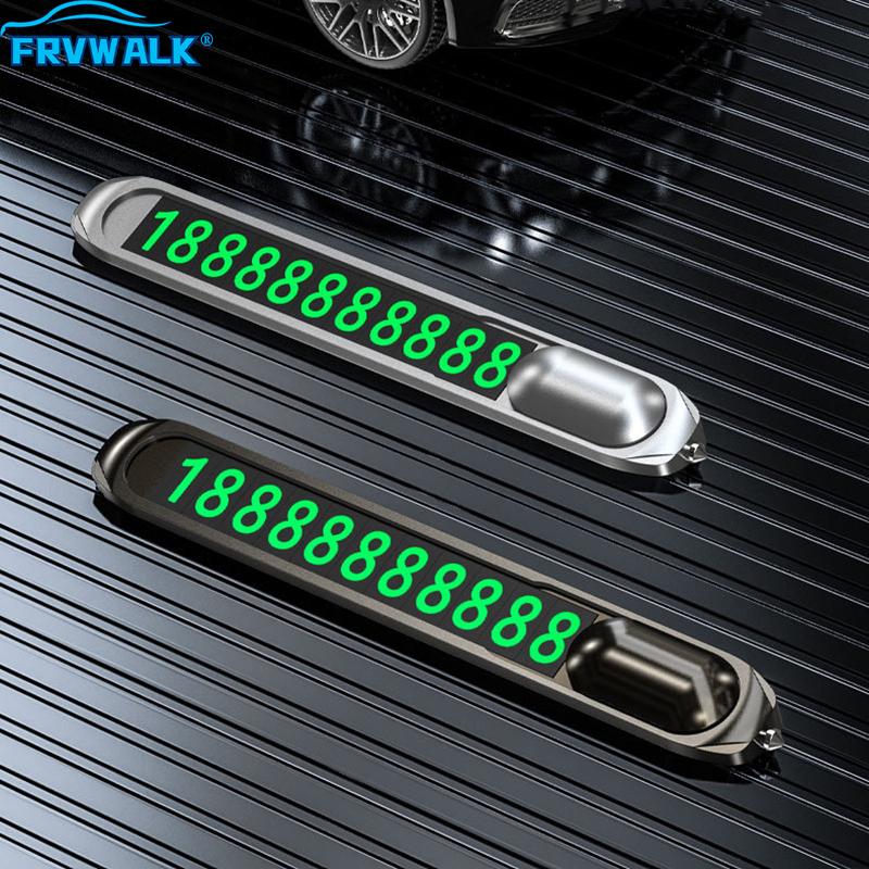 Temporary Parking Card Metal Alloy Texture Auto Phone Number Card Plate ...