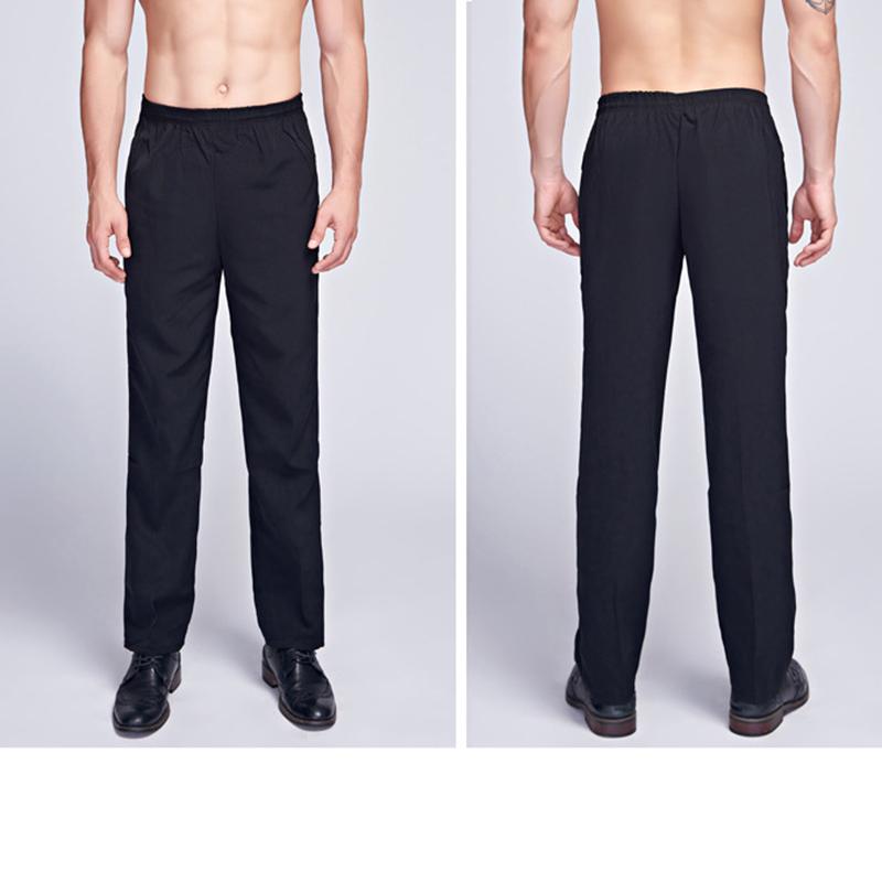 Buy Cook Pants Chef Uniform Restaurant Kitchen Trousers Elastic Waist ...