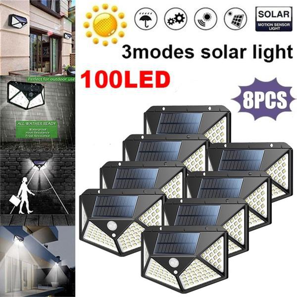 Buy Solar Lights Outdoor Solar Wall Lamps 100LED Outdoor PIR Motion Sensor Night Light IP65 ...