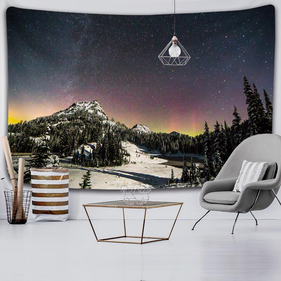 Buy Nature Landscape Fantasy Hanging Printed Tapestry Snow Mountain ...
